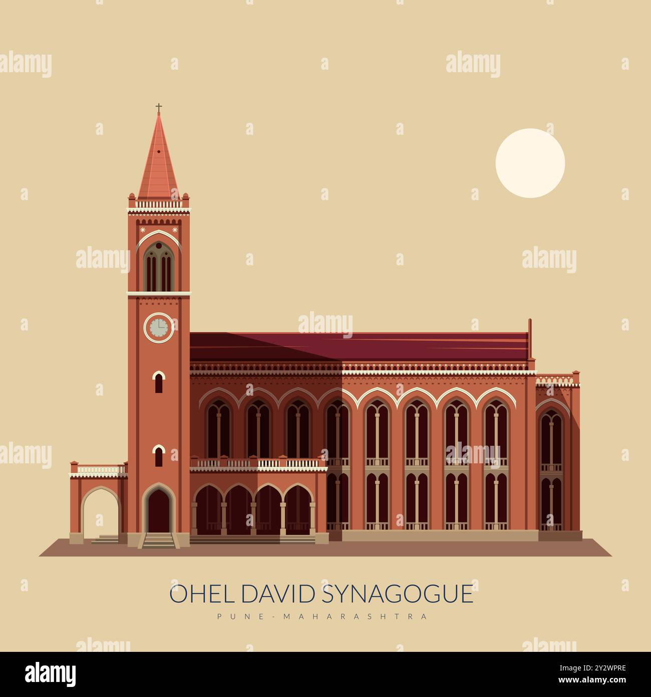 Ohel David Synagogue - Pune Maharashtra - Stock Illustration as EPS 10 ...