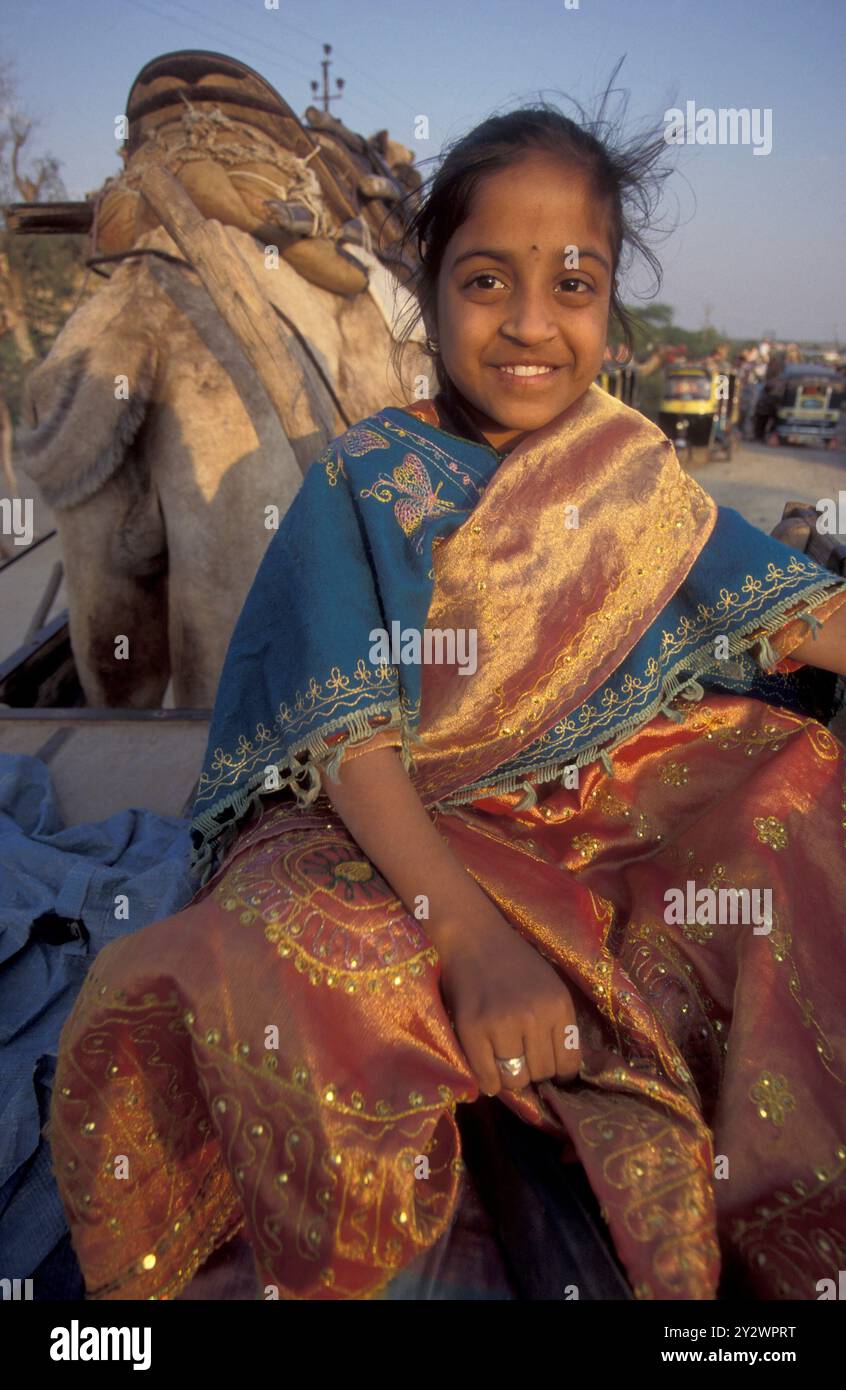 a portrait of a Rajasthani women in the Town of Jaisalmer in the ...