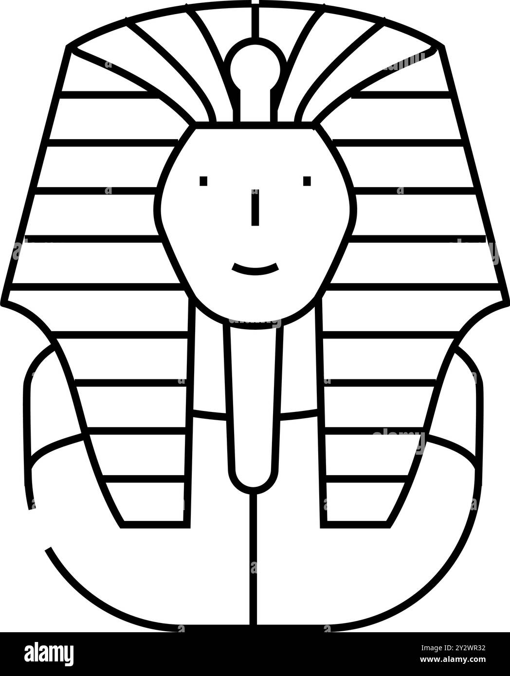 pharaoh egypt king line icon vector illustration Stock Vector Image ...
