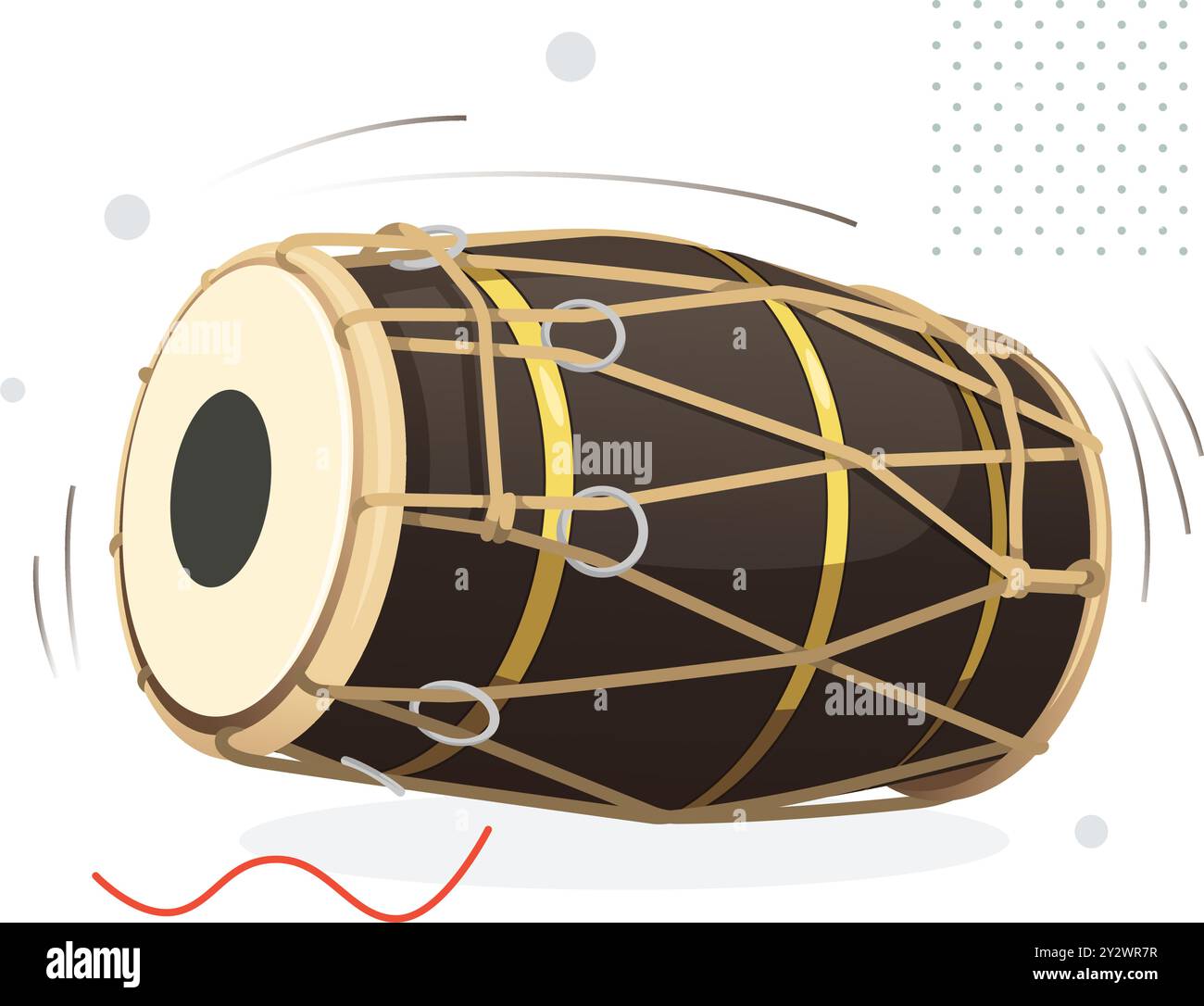 Dholak - a two-headed hand drum as a folk percussion instrument - Stock ...