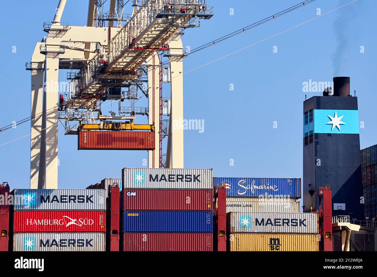 Koper, Slovenia - August 25, 2024: Container loading in the port of ...