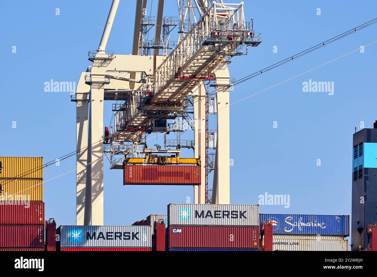 Koper, Slovenia - August 25, 2024: Container loading in the port of ...