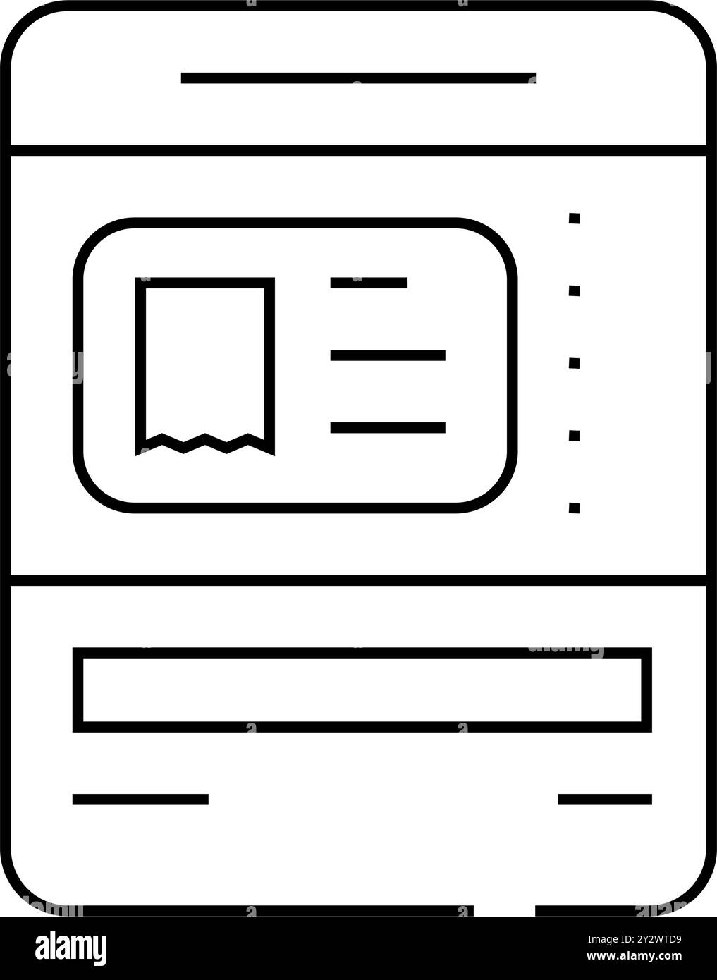 ticket dispenser line icon vector illustration Stock Vector Image & Art ...