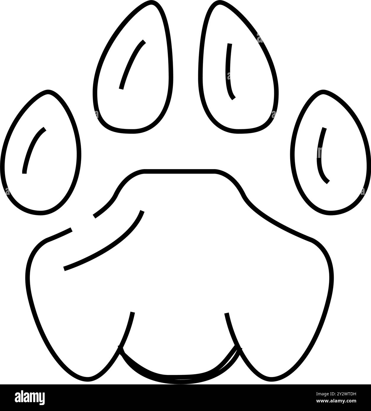 lion leg print line icon vector illustration Stock Vector Image & Art ...