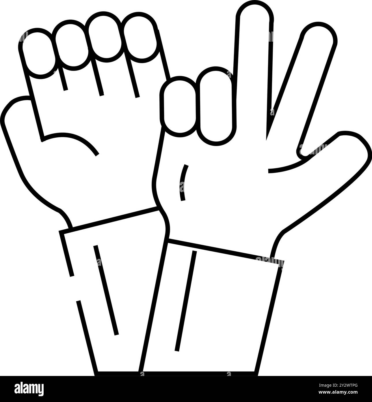 underwater sign language line icon vector illustration Stock Vector ...