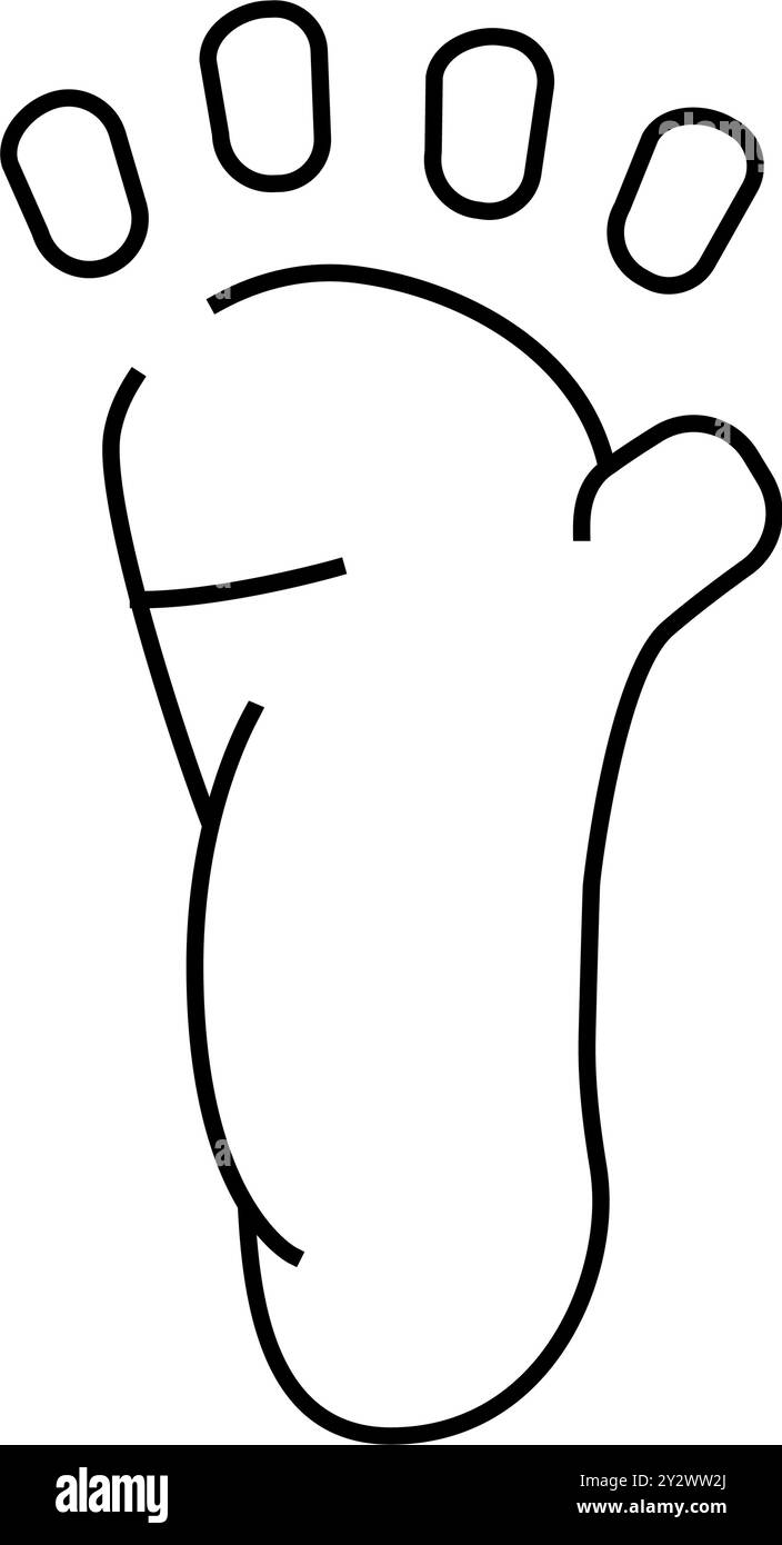 monkey animal hoof print line icon vector illustration Stock Vector ...