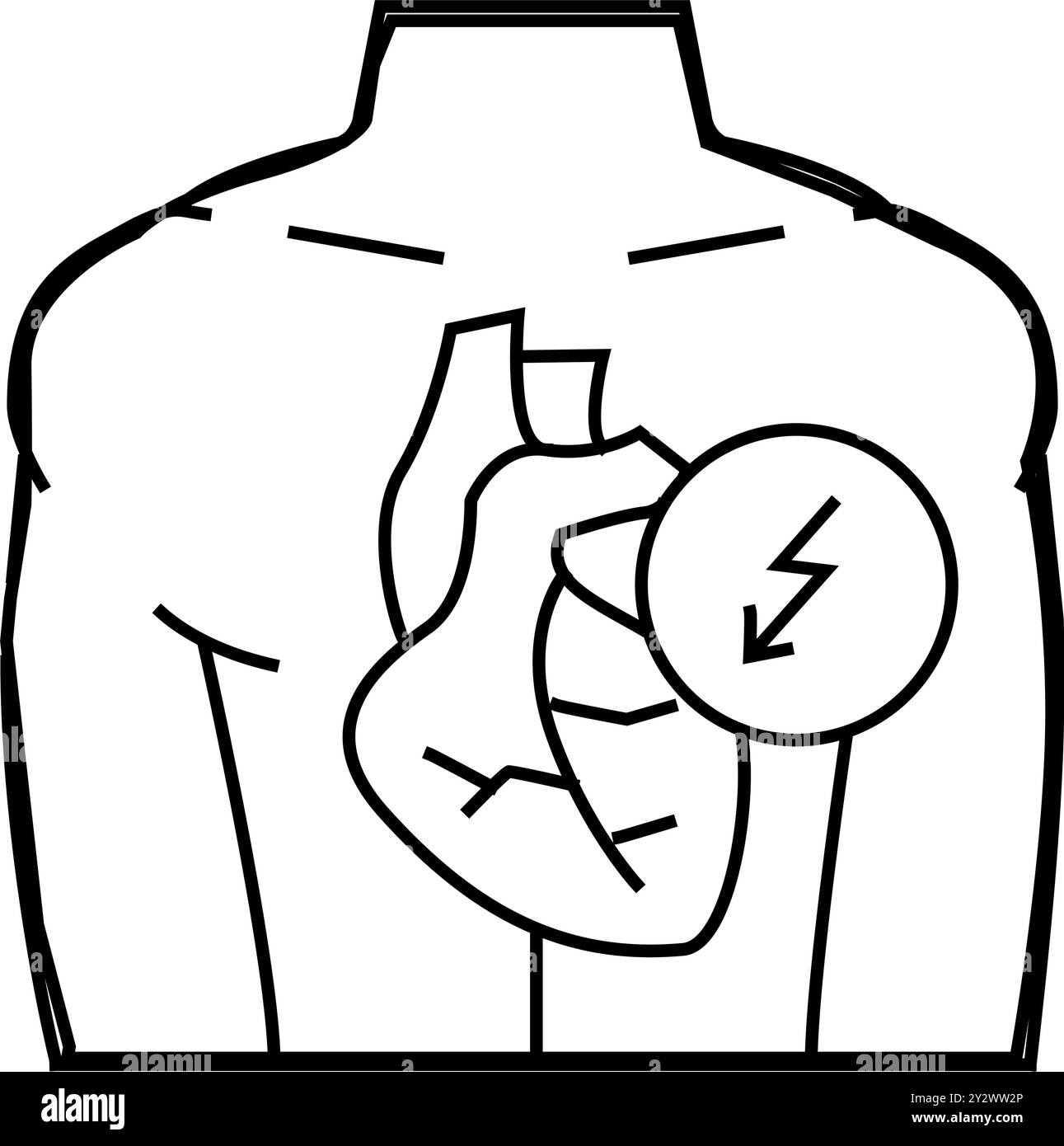 Heartache line icon vector Cut Out Stock Images & Pictures - Alamy