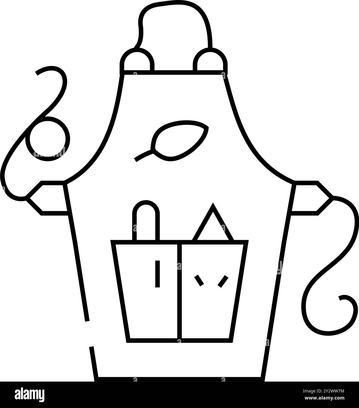 apron clothing line icon vector illustration Stock Vector Image & Art ...