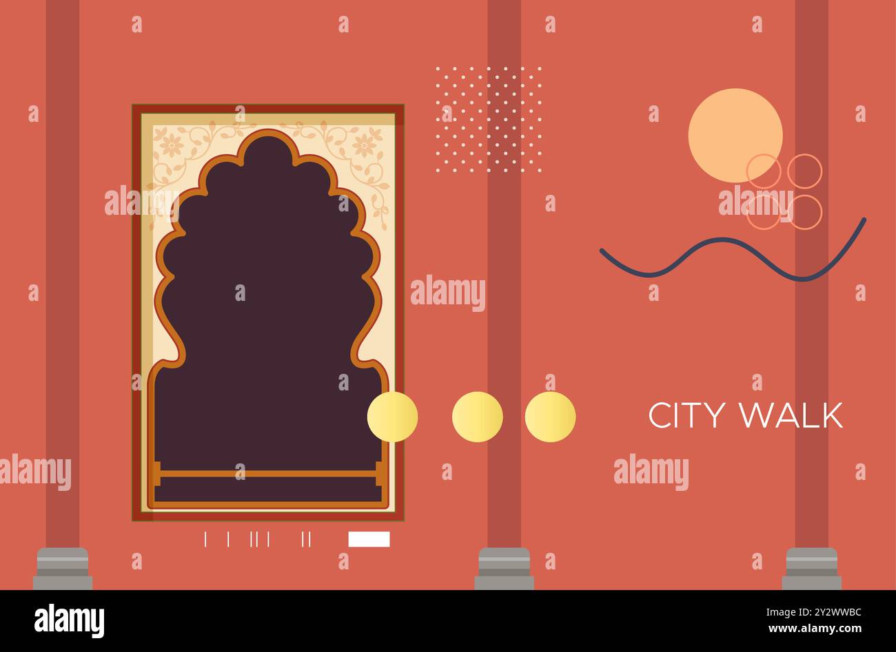 Citywalk - Traditional Rajasthani Window - Stock Illustration as EPS 10 ...