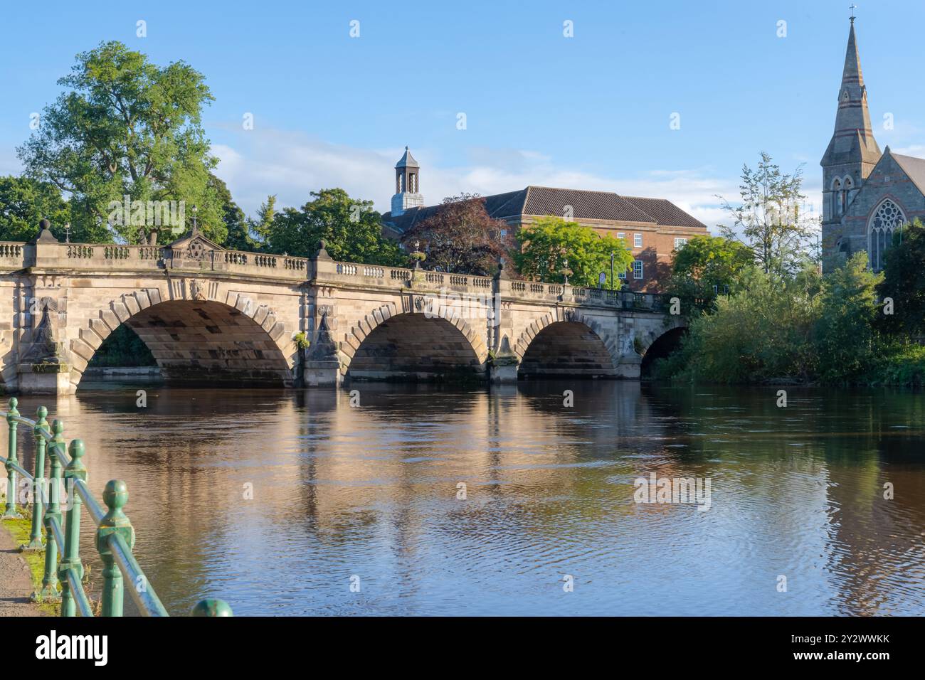 Old stone bridge crossing river severn hi-res stock photography and ...