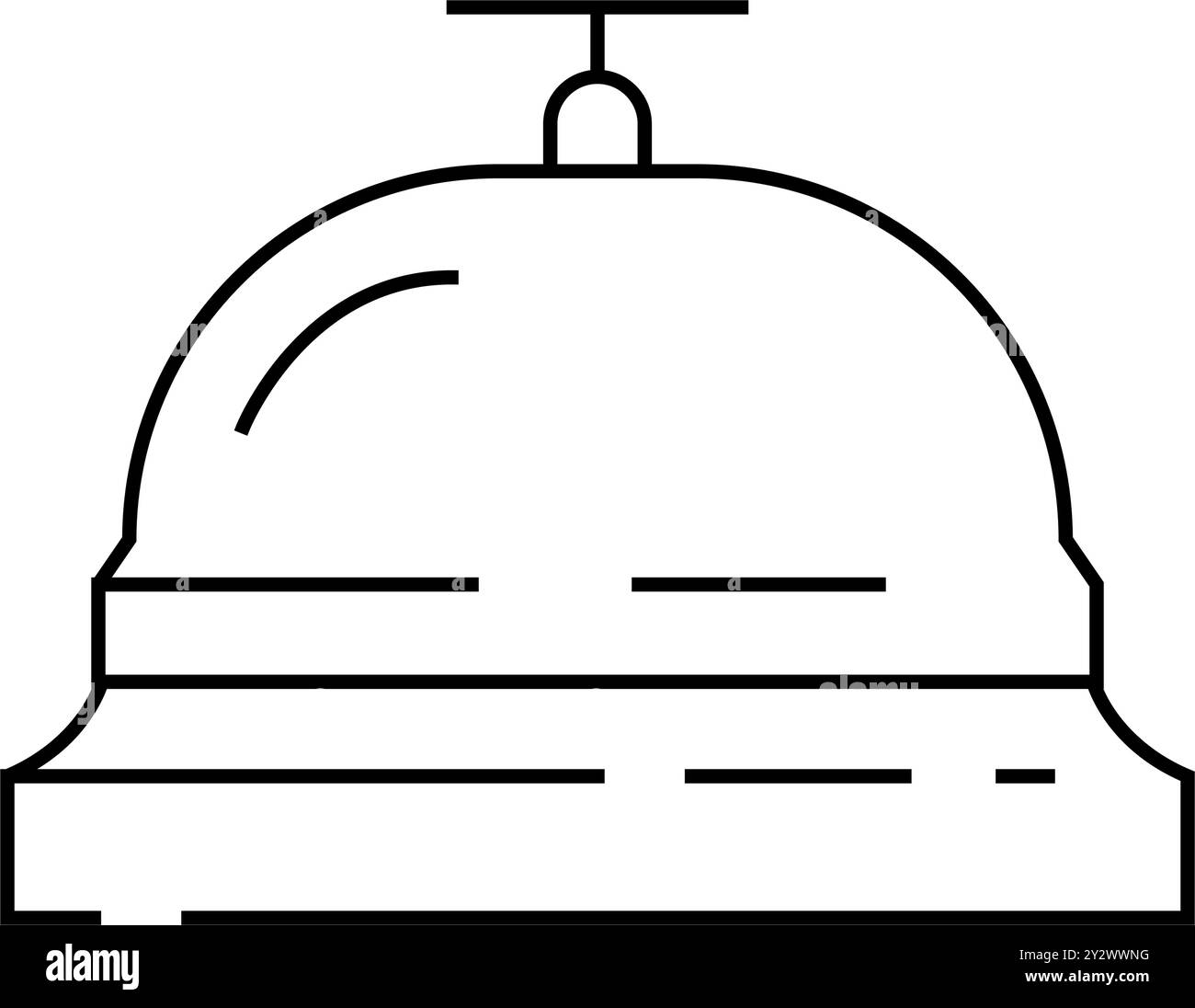 hotel bell line icon vector illustration Stock Vector Image & Art - Alamy