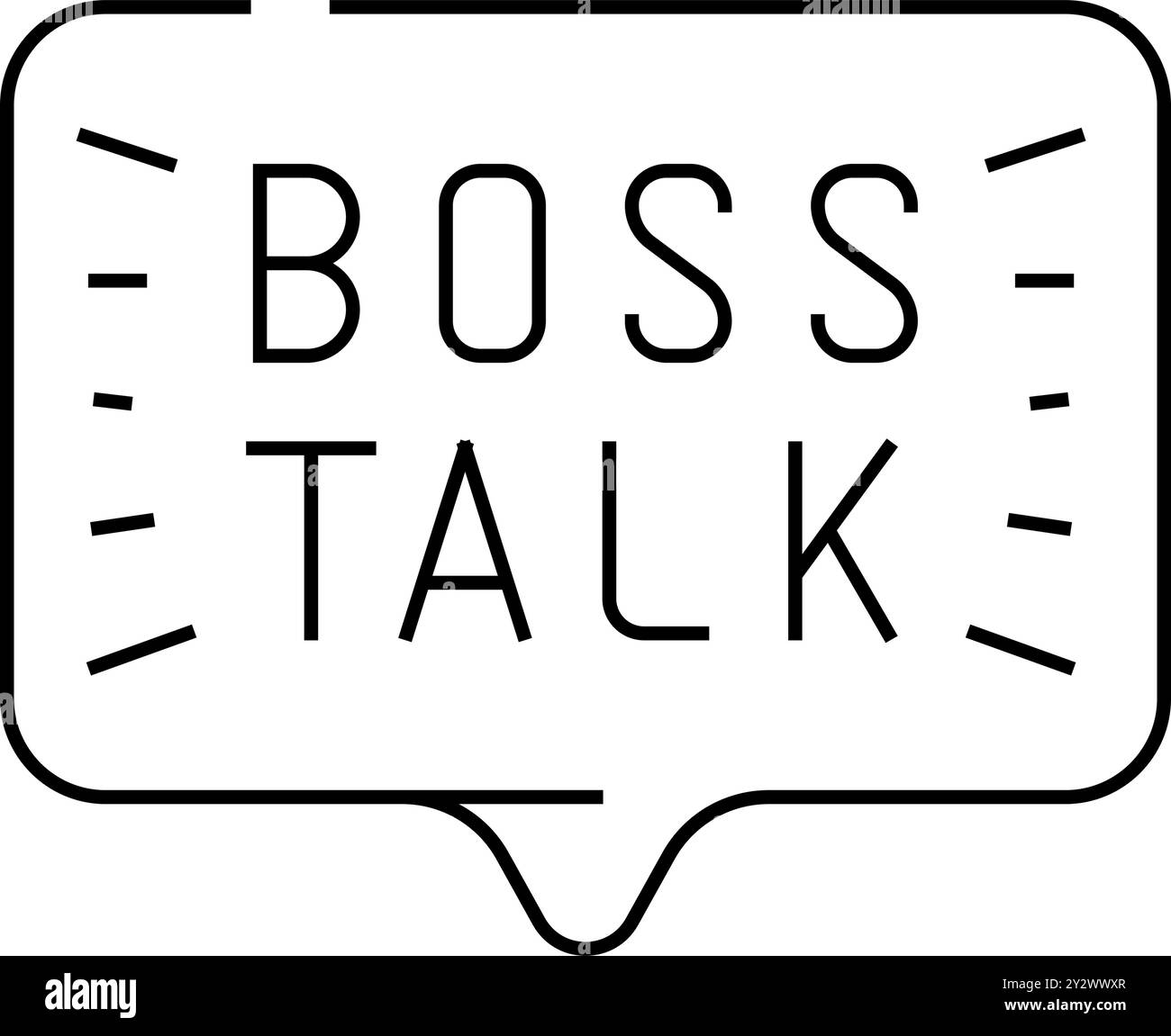 boss talk line icon vector illustration Stock Vector Image & Art - Alamy