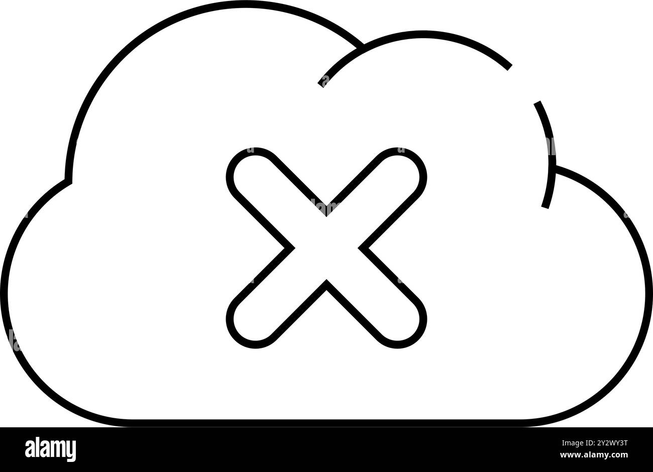 failed access cloud storage line icon vector illustration Stock Vector Image & Art - Alamy