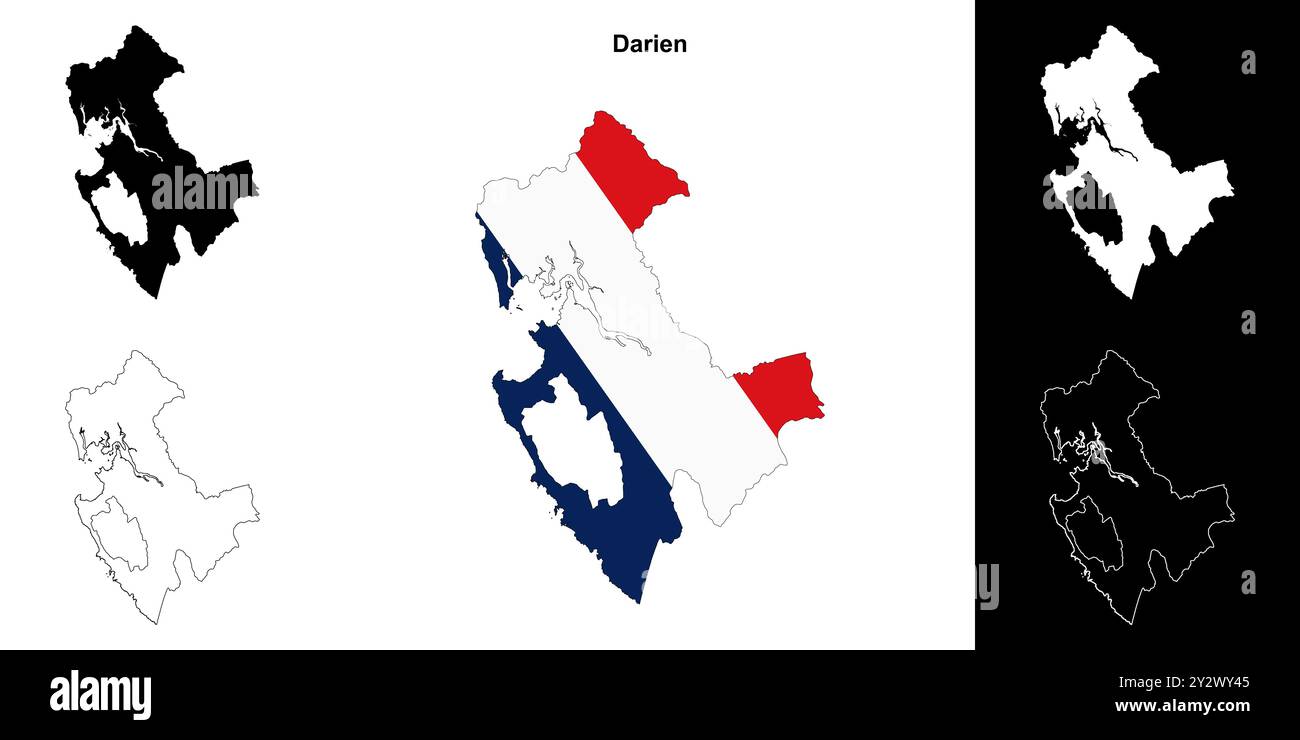Darien panama map hi-res stock photography and images - Alamy