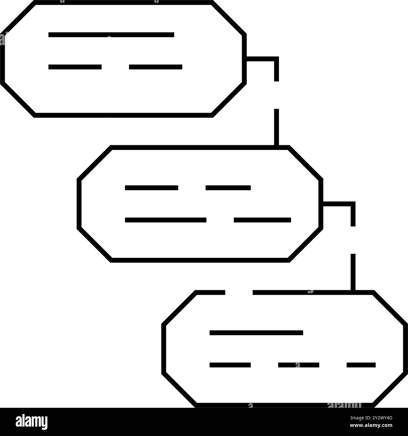 analysis sequence line icon vector black illustration Stock Vector ...