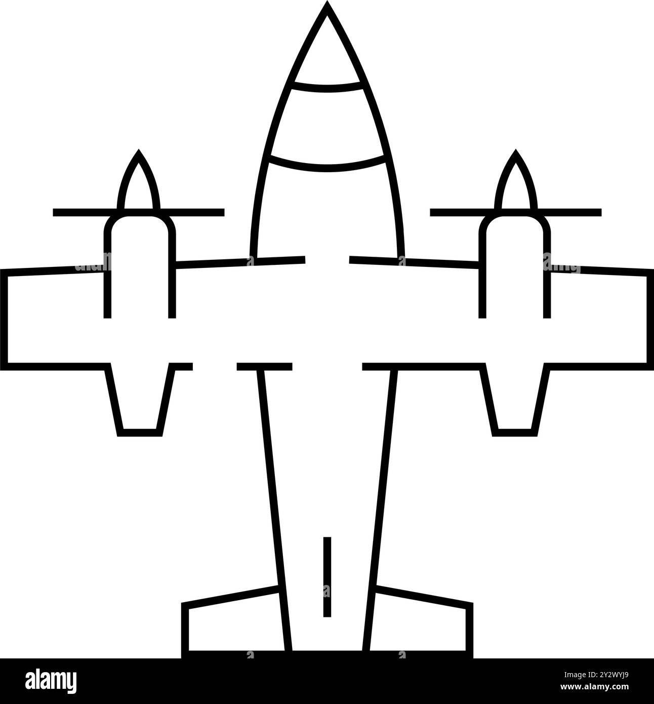 plane aircraft line icon vector illustration Stock Vector Image & Art ...