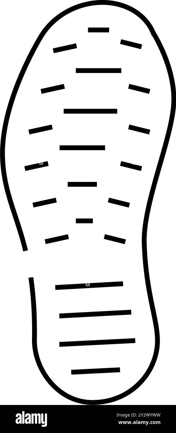footprint shoe line icon vector illustration Stock Vector Image & Art ...