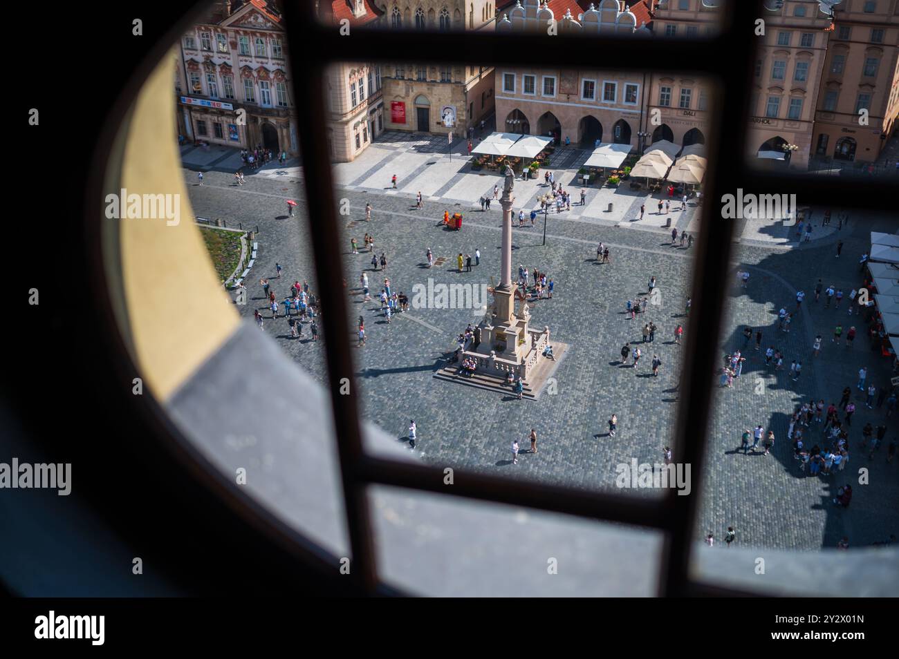 View of The Marian Column (Mariánský sloup) from Astronomical Clock ...