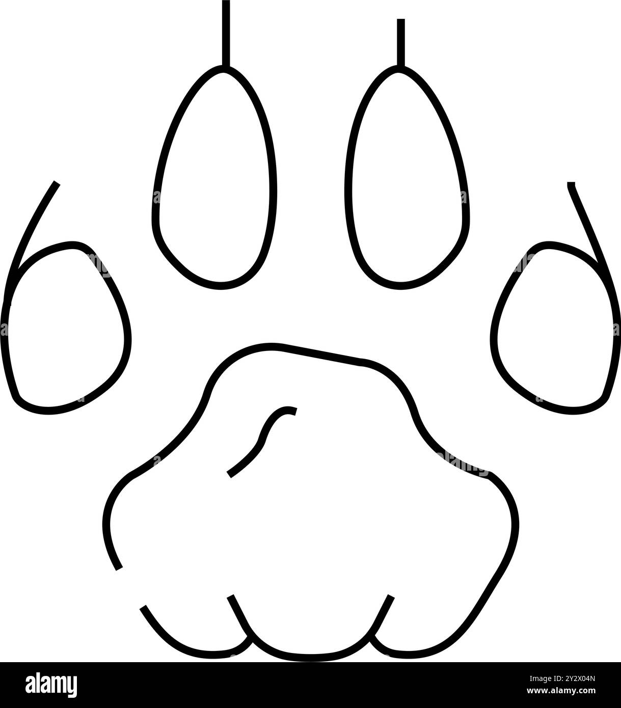 tiger hoof print line icon vector illustration Stock Vector Image & Art ...