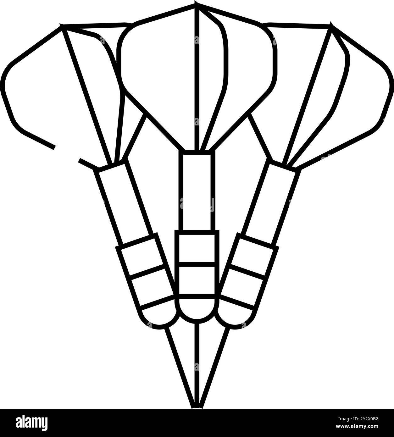 darts game line icon vector illustration Stock Vector Image & Art - Alamy