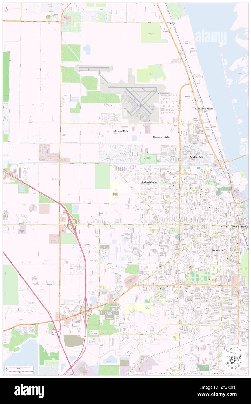 Saint lucie county map hi-res stock photography and images - Alamy
