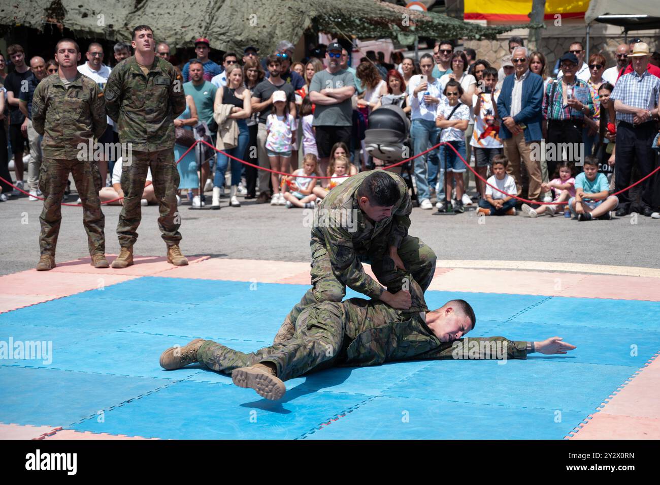 Exhibition of hand-to-hand fight of the Spanish army at the open days ...