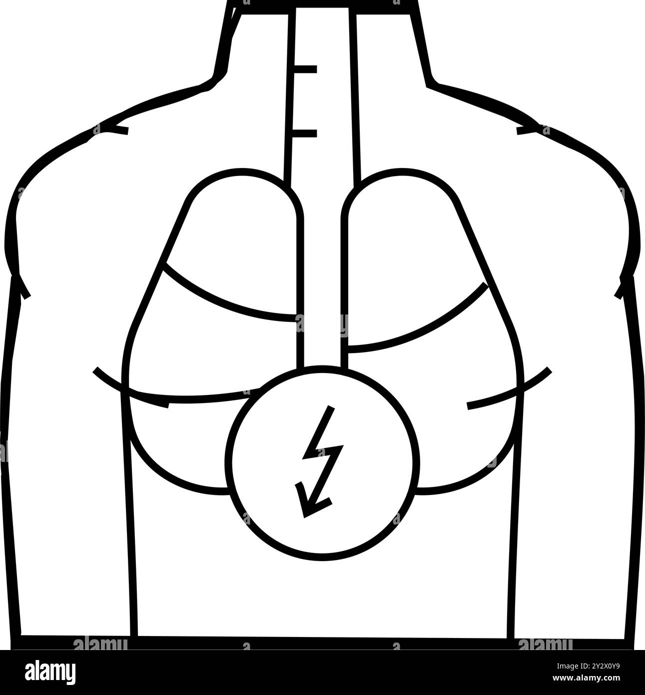 pain in lungs line icon vector illustration Stock Vector Image & Art ...