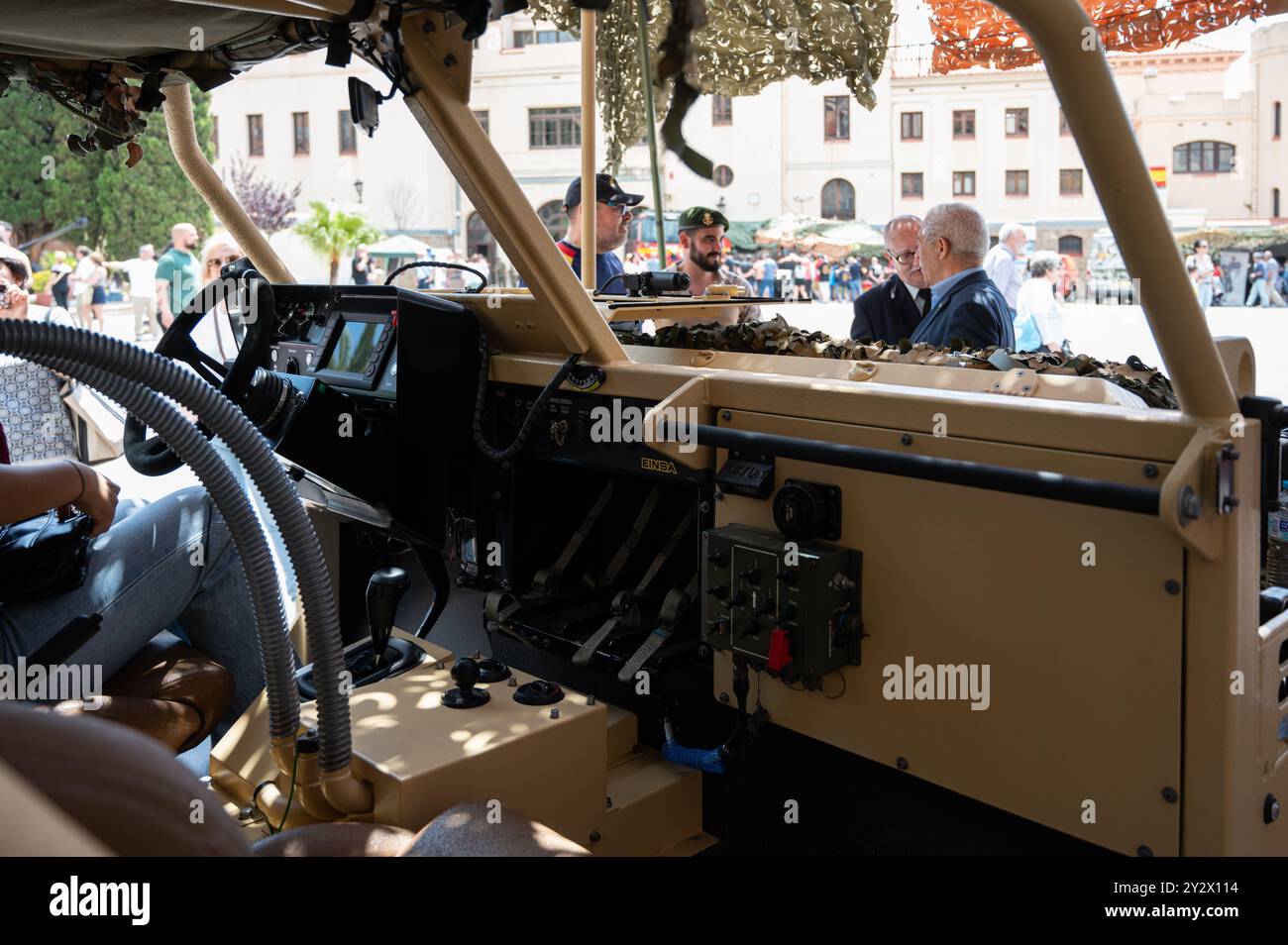 Detail of the interior of the Light Special Operations Vehicle VLOE of ...
