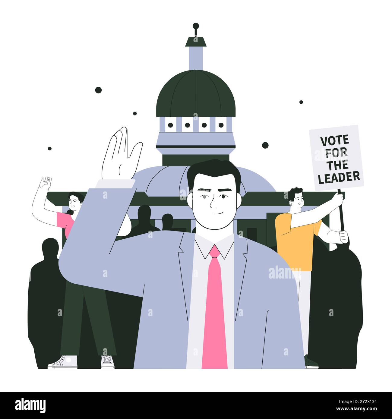 People on protest march Cut Out Stock Images & Pictures - Alamy