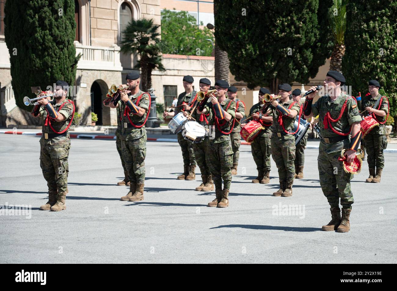 Parade of the military band of the Spanish army at the open days of the ...