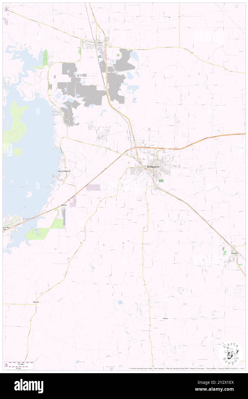 Map of bridgeport texas Cut Out Stock Images & Pictures - Alamy