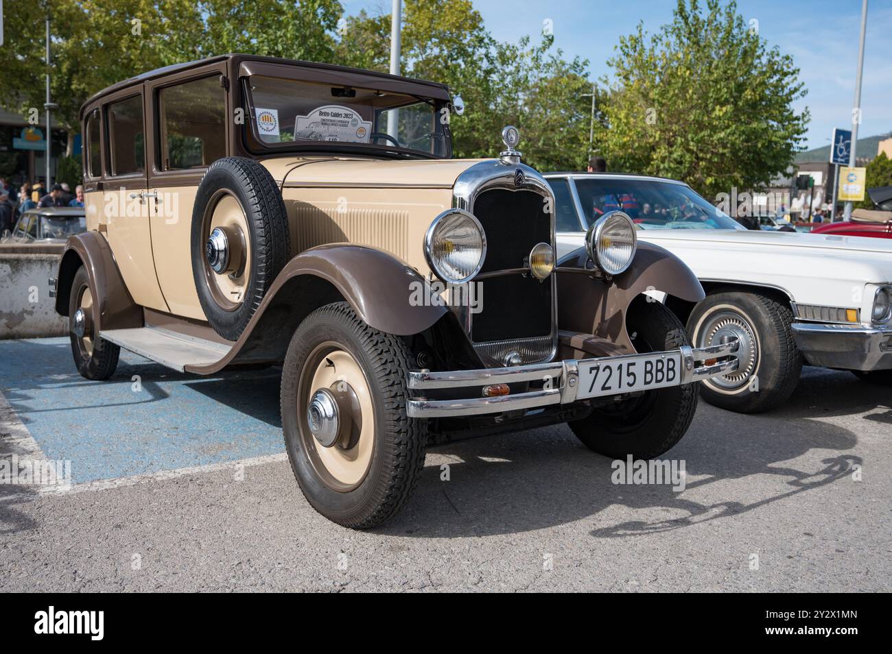 Front view of the historic Citroen C4 car from 1928. The C4F from 1931 ...