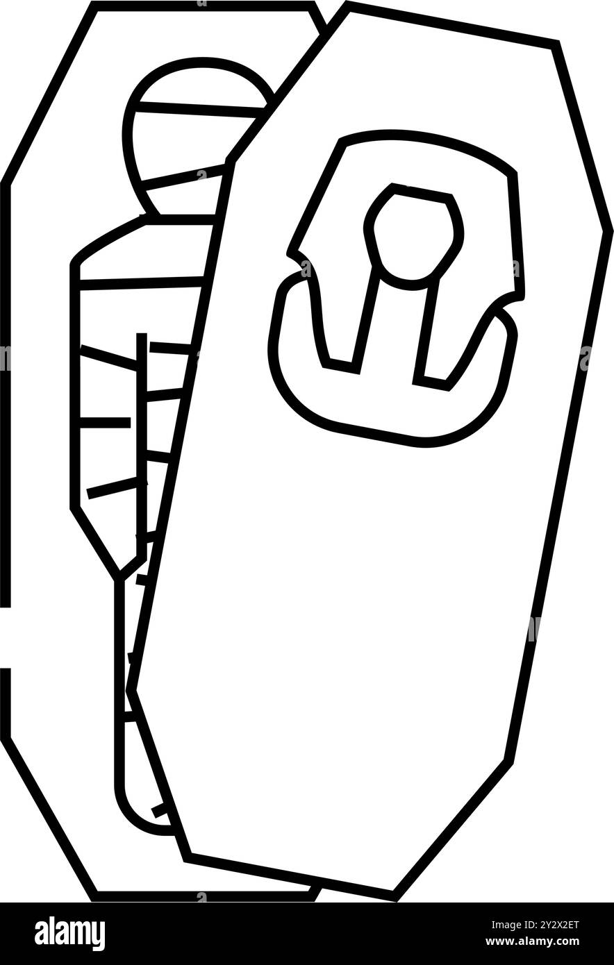 Sarcophagus mummy icon outline Cut Out Stock Images & Pictures - Alamy