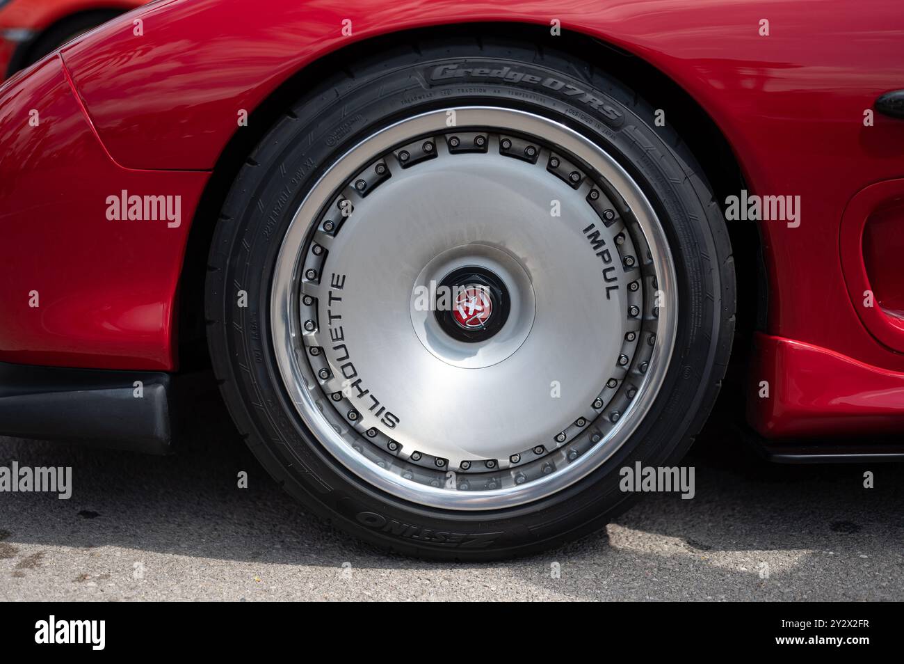 Detail of the front wheel of the spectacular Japanese third-party Mazda ...