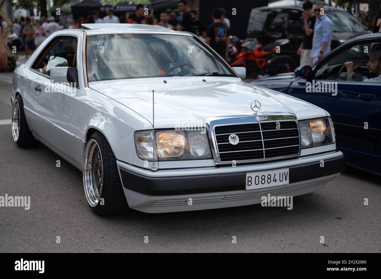 Spectacular white Mercedes Benz C124 coupe, it is a classic German ...