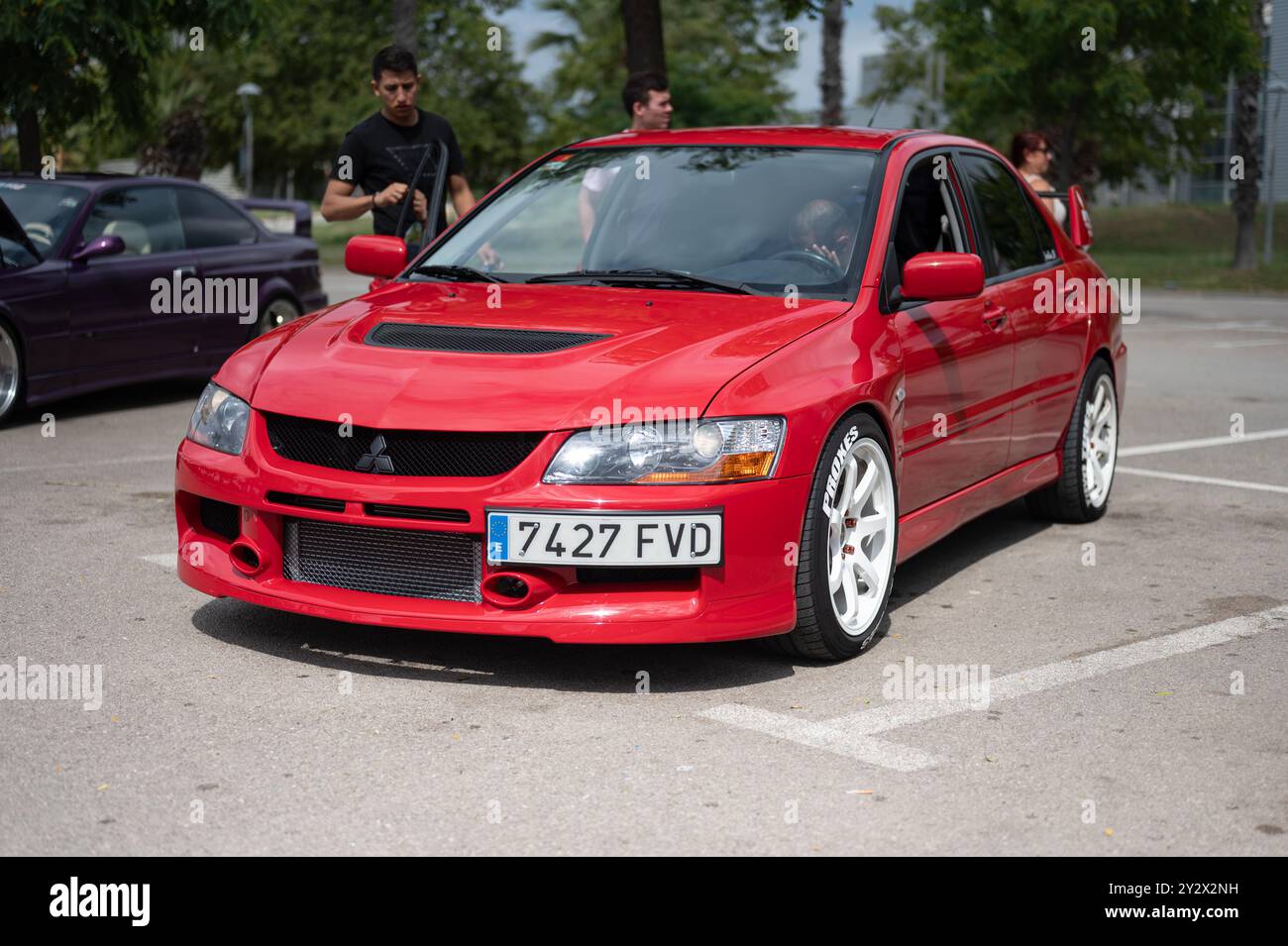 Impressive Japanese all-wheel drive sports car for rally, it is a red ...