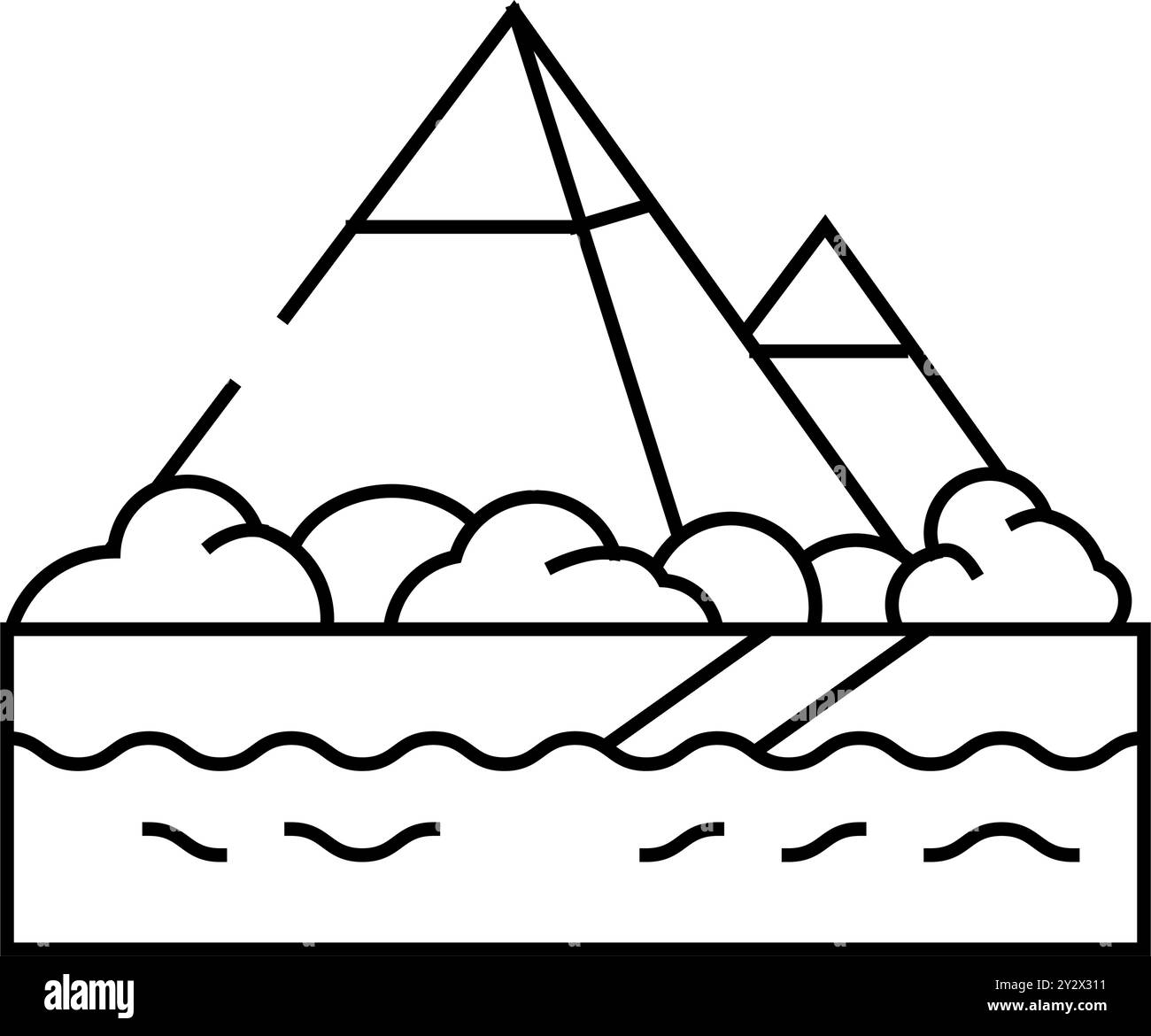 nile river line icon vector illustration Stock Vector Image & Art - Alamy