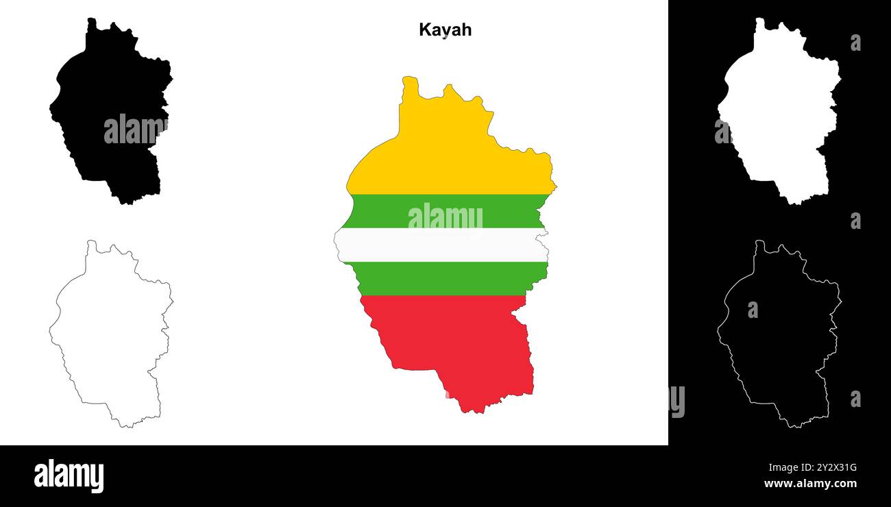 Kayah silhouette map hi-res stock photography and images - Alamy