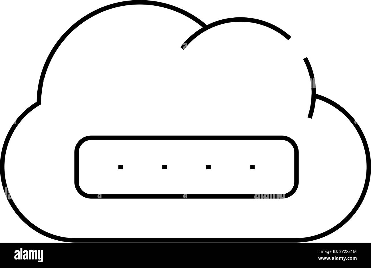 memory cloud storage line icon vector illustration Stock Vector Image ...