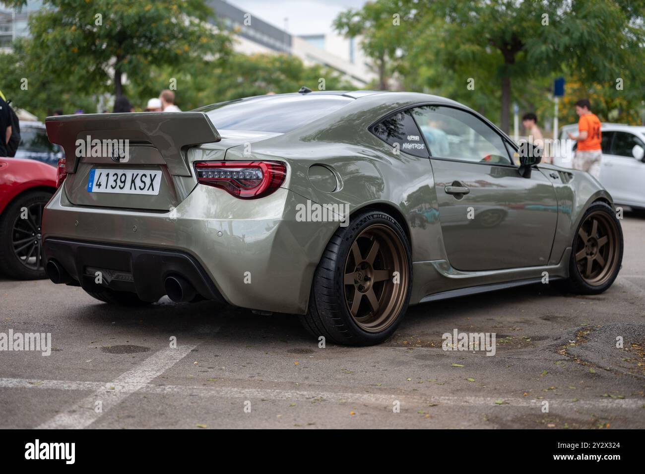 Rear view of the iconic first-generation Japanese sports car Toyota ...