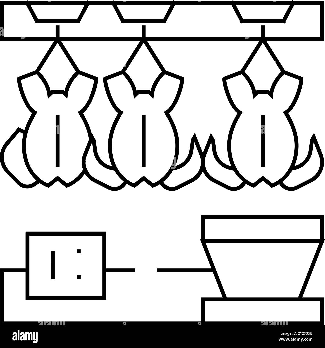 chicken processing line icon vector illustration Stock Vector Image ...