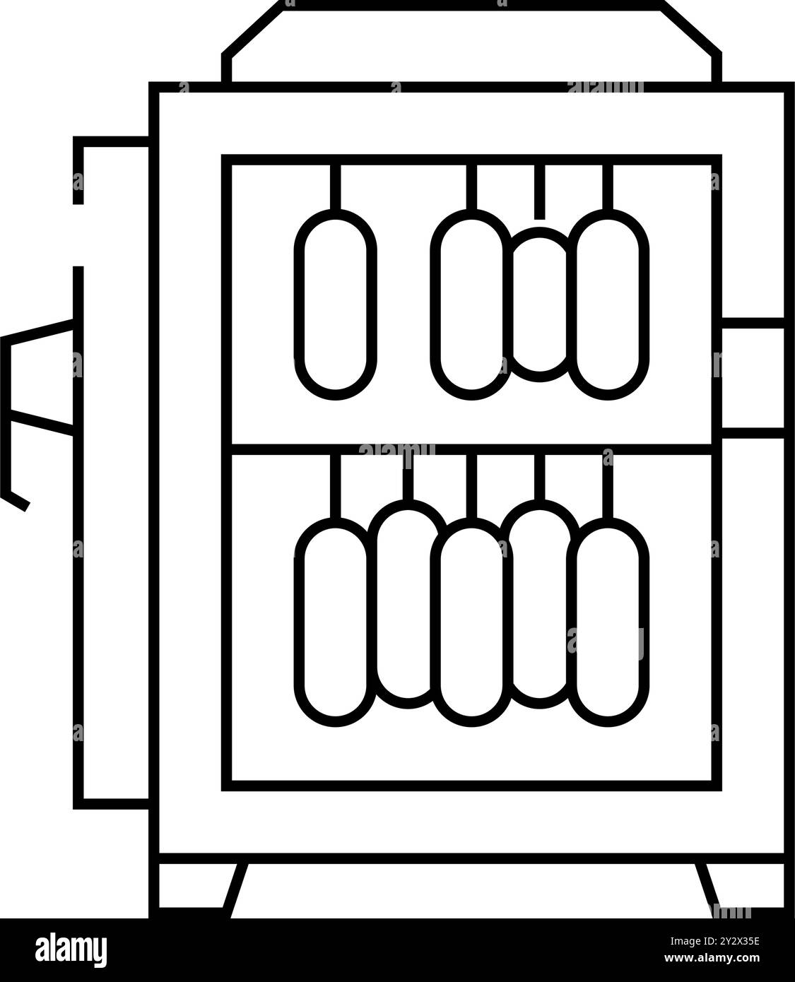 intensive cooling chamber line icon vector illustration Stock Vector ...