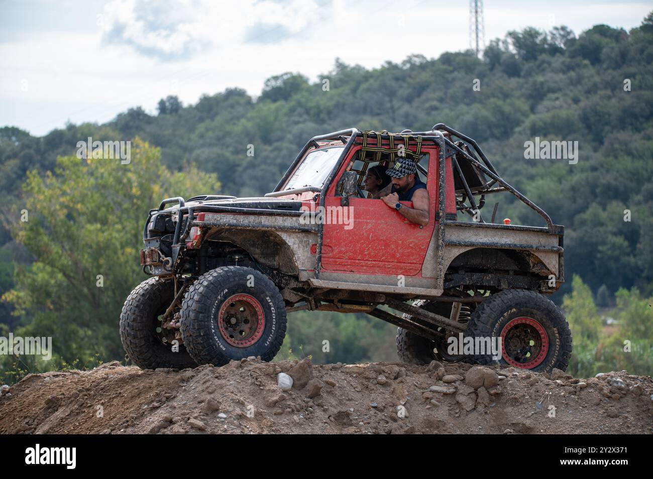 Side view of a handmade extreme off-roader based on a second generation ...