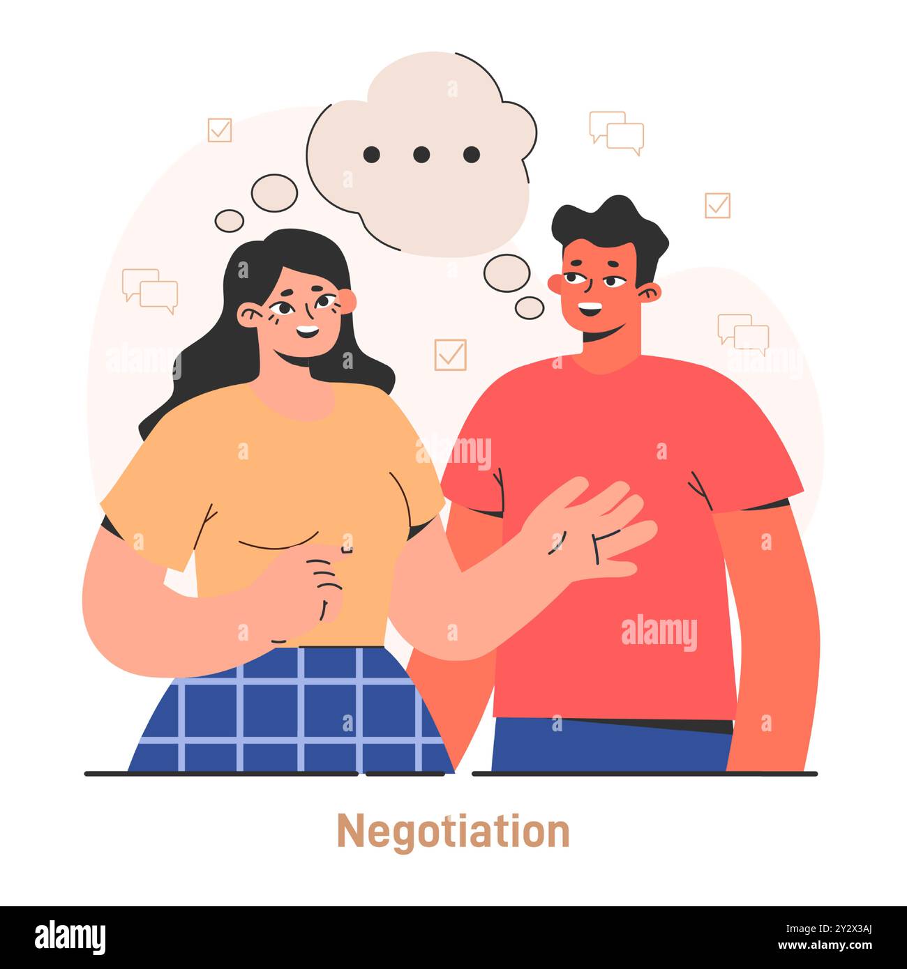 Compromise. Finding common ground and search for mutual agreement ...