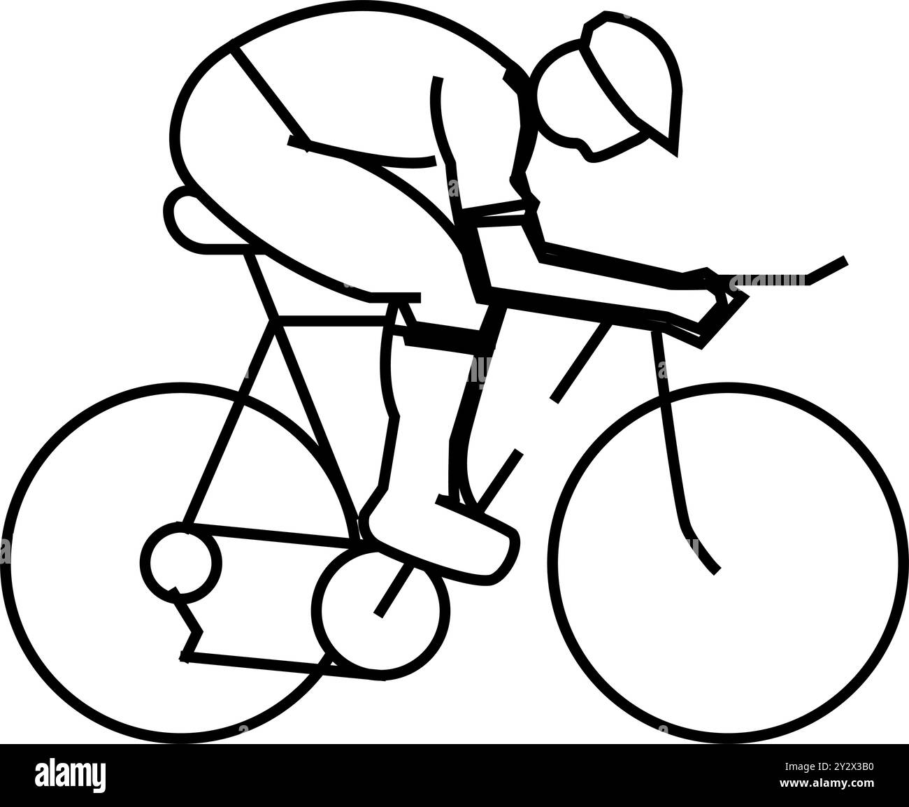 male cyclist line icon vector illustration Stock Vector Image & Art - Alamy