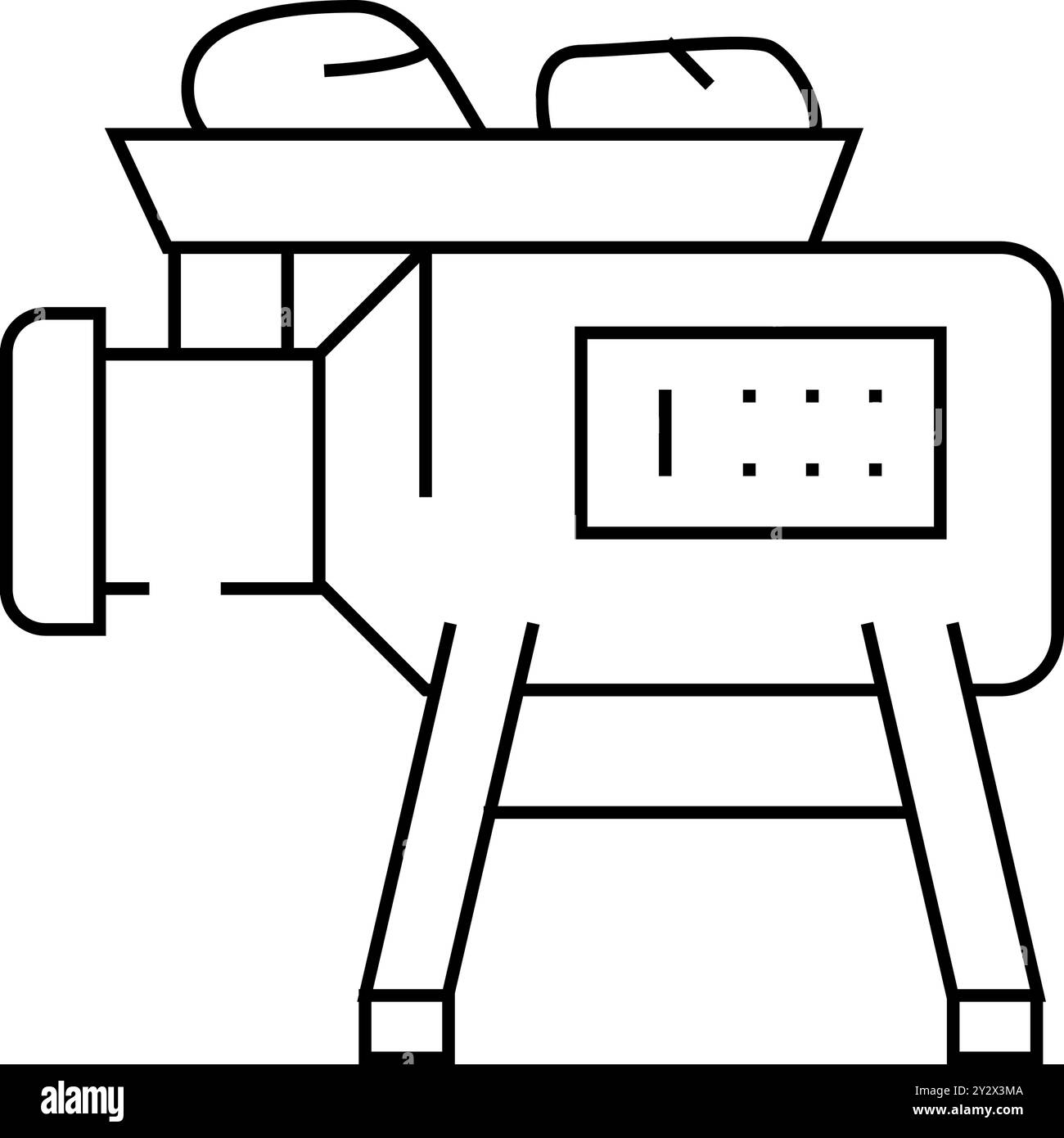 Circular grinder icon outline Black and White Stock Photos & Images - Alamy