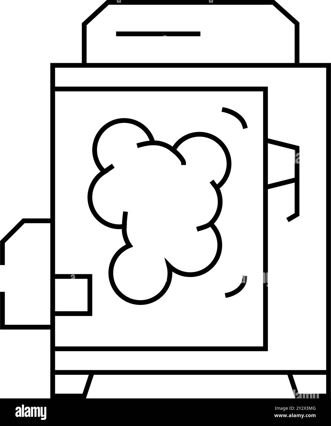 smoking chamber line icon vector illustration Stock Vector Image & Art ...