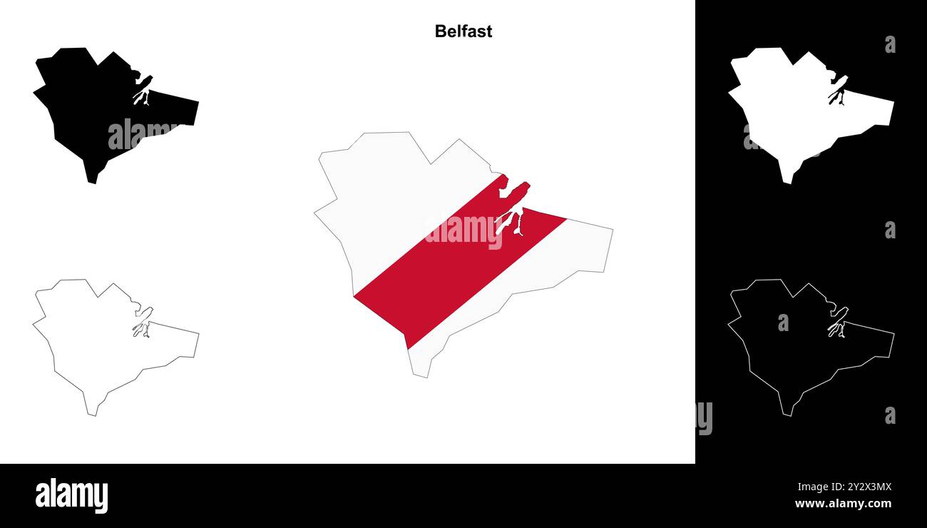 Belfast outline map set Stock Vector Image & Art - Alamy