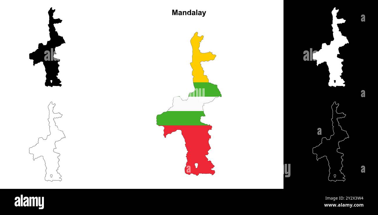 Mandalay map hi-res stock photography and images - Alamy