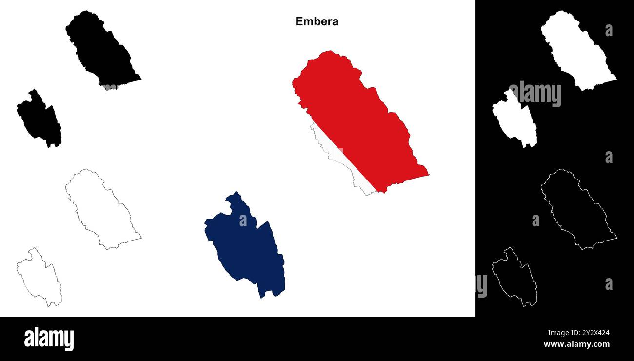 Embera province outline map set Stock Vector Image & Art - Alamy